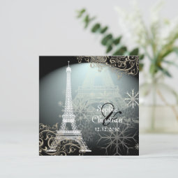PixDezines EIFFEL TOWER INVITATIONS/DIY BACKGROUND Invitation | Zazzle