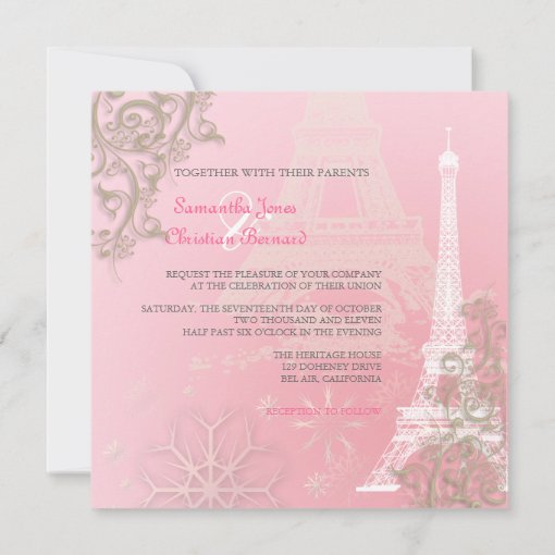 PixDezines EIFFEL TOWER INVITATIONS/DIY BACKGROUND Invitation | Zazzle
