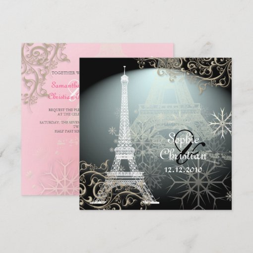 PixDezines EIFFEL TOWER INVITATIONS/DIY BACKGROUND Invitation | Zazzle