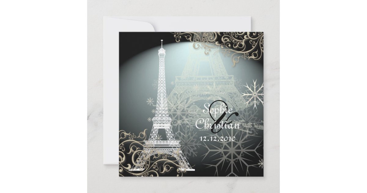 PixDezines EIFFEL TOWER INVITATIONS/DIY BACKGROUND Invitation | Zazzle