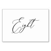PixDezines Elegant Romantic Calligraphy Eight 8 Table Number | Zazzle