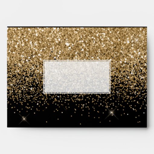 PixDezines Faux Gold Glitter+liner, DIY colors Envelope | Zazzle