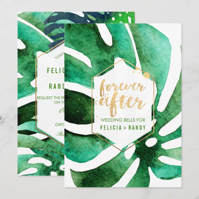 PixDezines Hawaiian Monstera/DIY Background color Invitation | Zazzle