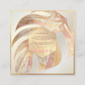 PixDezines MONSTERA, TRI-COLOR FAUX FOIL Square Business Card | Zazzle