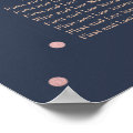 PixDezines Navy+Rose Gold Script, Seating Chart | Zazzle