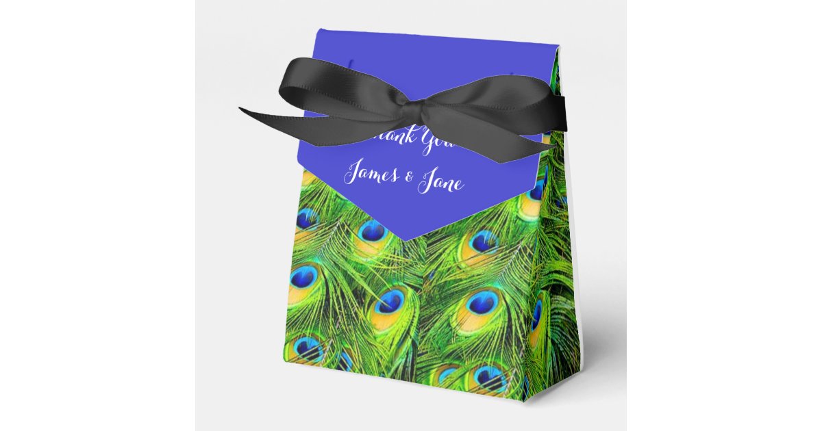 PixDezines peacock feather Favor Boxes | Zazzle