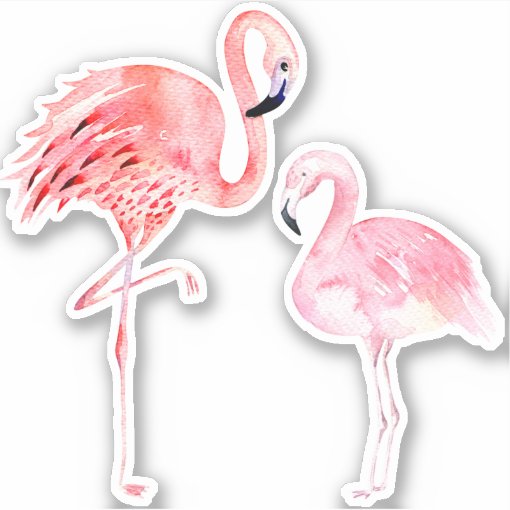 PixDezines Pink Flamingos, mommy+baby Sticker | Zazzle
