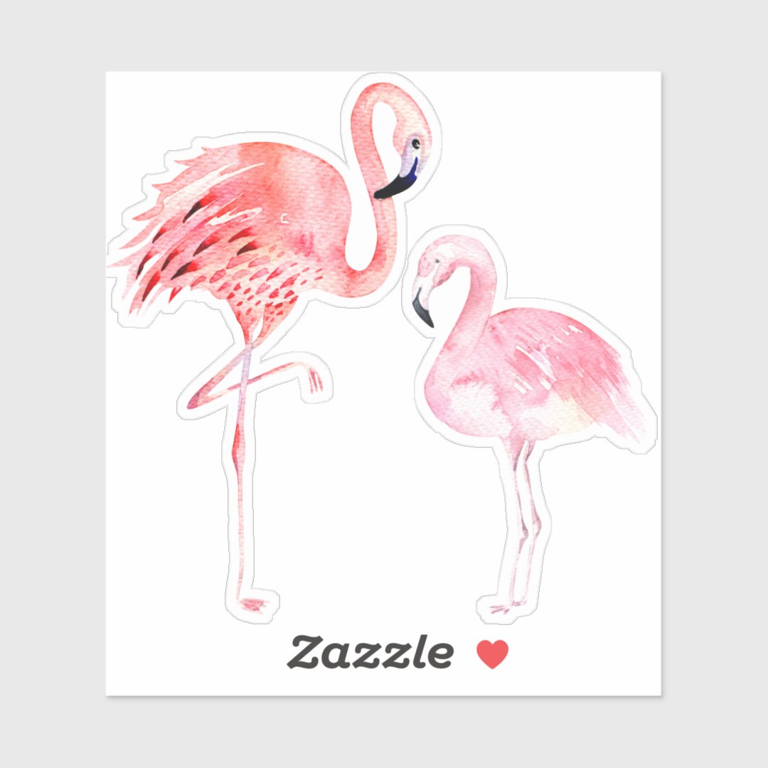 PixDezines Pink Flamingos, mommy+baby Sticker | Zazzle
