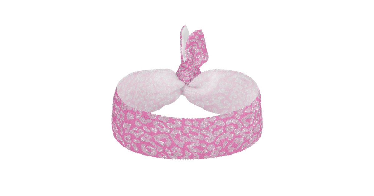 PixDezines pink leopard/DIY background Hair Tie | Zazzle