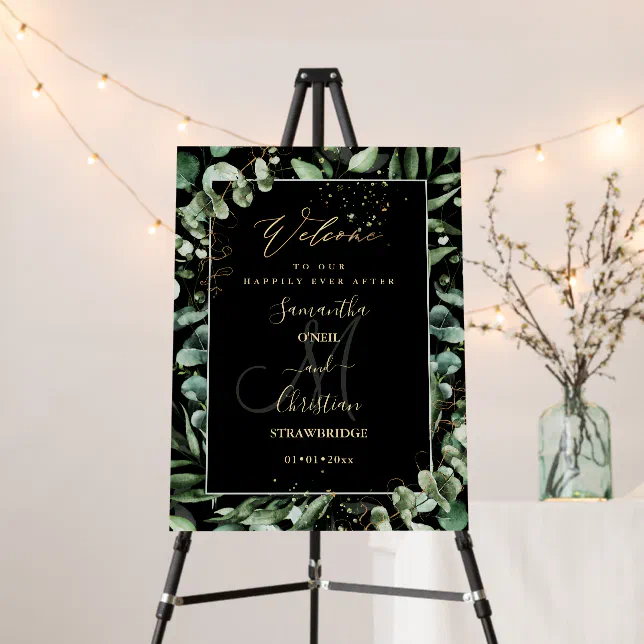PixDezines Rustic Gum Eucalyptus Welcome Sign | Zazzle