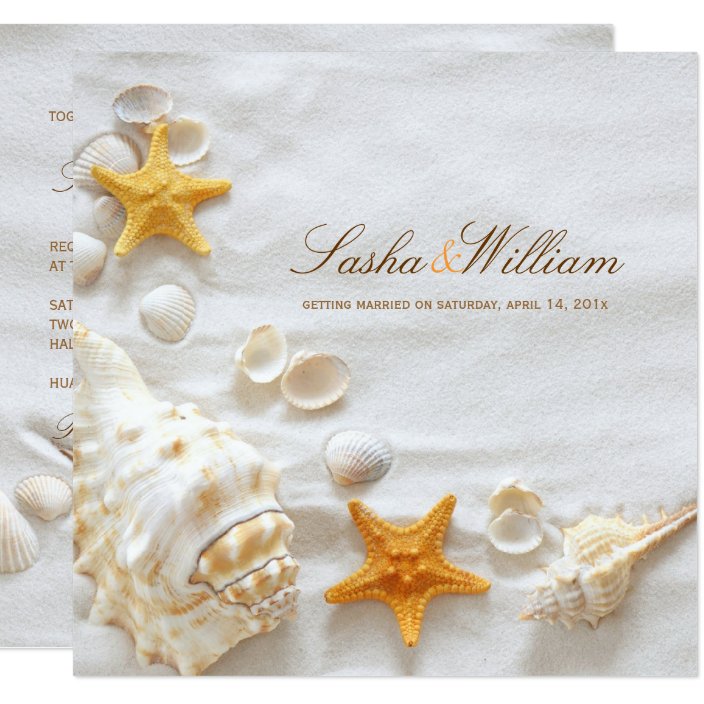 PixDezines SEASHELL/BEACH INVITATIONS/DIY Invitation | Zazzle.com