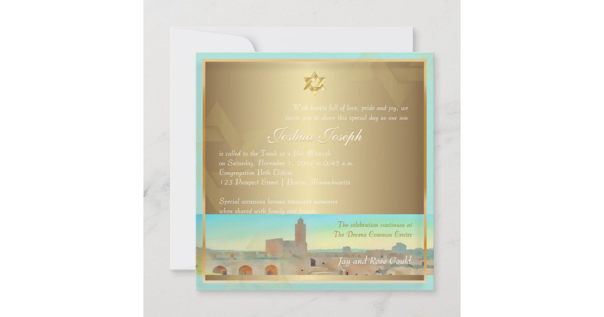 PixDezines Tower of David, Jerusalem Invitation | Zazzle