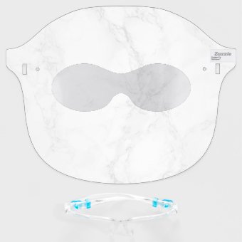 PixDezines White Marble Face Shield | Zazzle