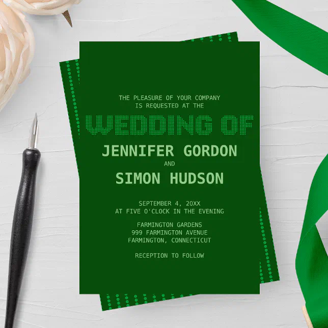 Pixed "Wedding Of" Wedding Invitation | Zazzle