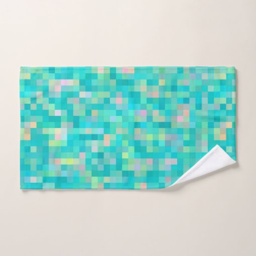 Pixel Art Multicolor Pattern Bath Towel Set | Zazzle