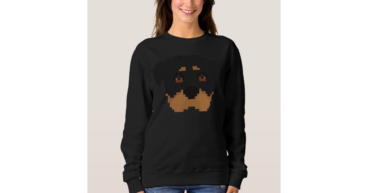 Pixel Art Rottweiler Sweatshirt | Zazzle