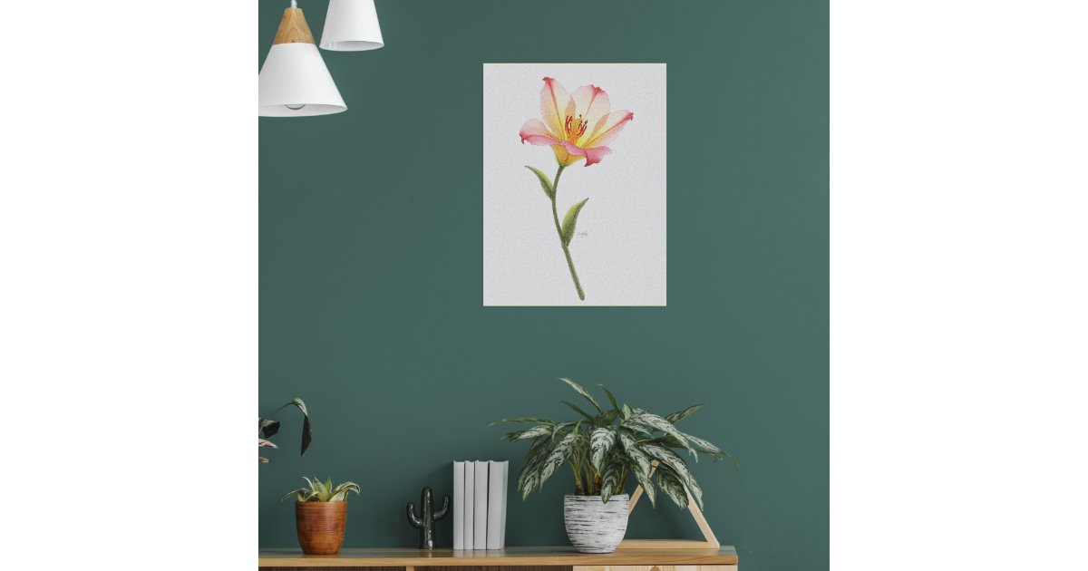 Pixel Bloom Trio Poster | Zazzle