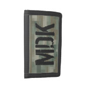 Pixel camouflage monogrammed wallet for men | Zazzle