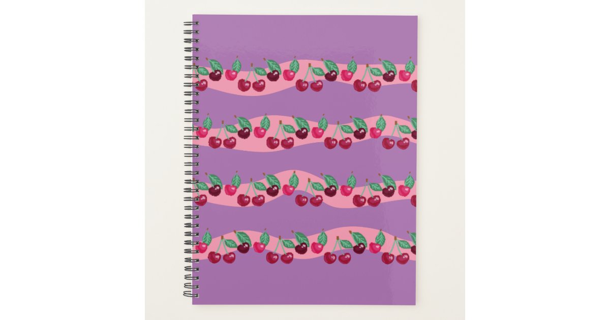 Pixel Cherries Planner | Zazzle