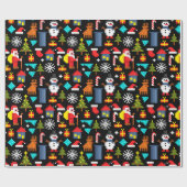 Pixel Christmas Wrapping Paper | Zazzle