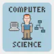 Pixel Computer Science Sticker | Zazzle