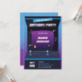 Pixel game birthday invitation | Zazzle