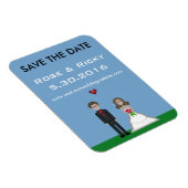 Pixel Gamer Save the Date Wedding Magnet | Zazzle