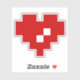 Pixel Heart 8 Bit Love Sticker | Zazzle