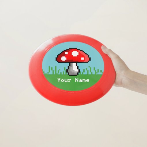 Pixel Mushroom Meadow Frisbee | Zazzle
