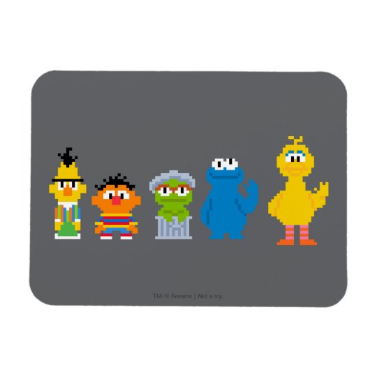 Pixel Sesame Street Characters Magnet | Zazzle.com