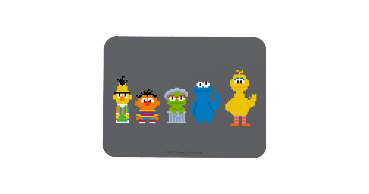 Pixel Sesame Street Characters Magnet | Zazzle