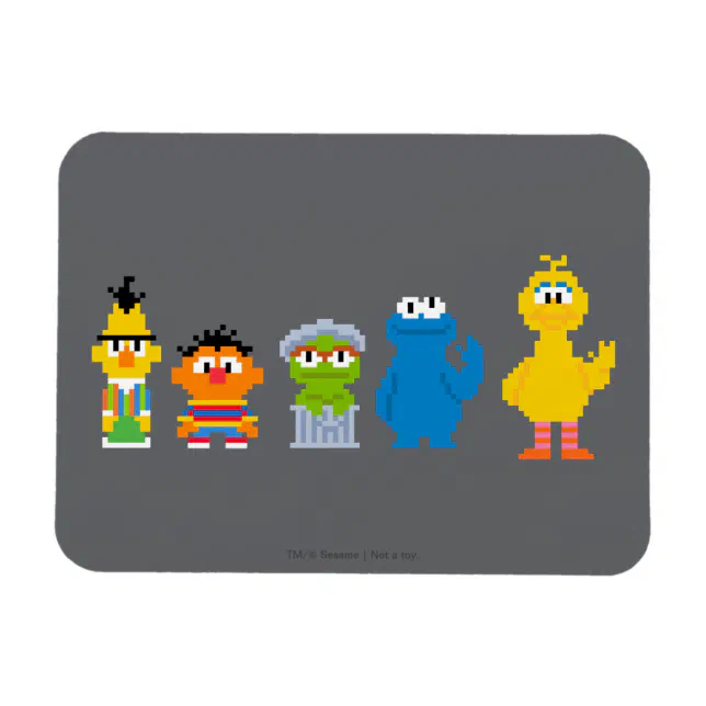 Pixel Sesame Street Characters Magnet | Zazzle