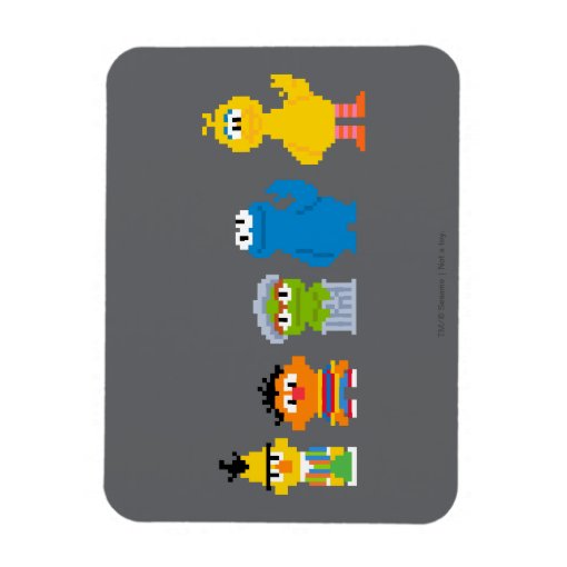 Pixel Sesame Street Characters Magnet | Zazzle
