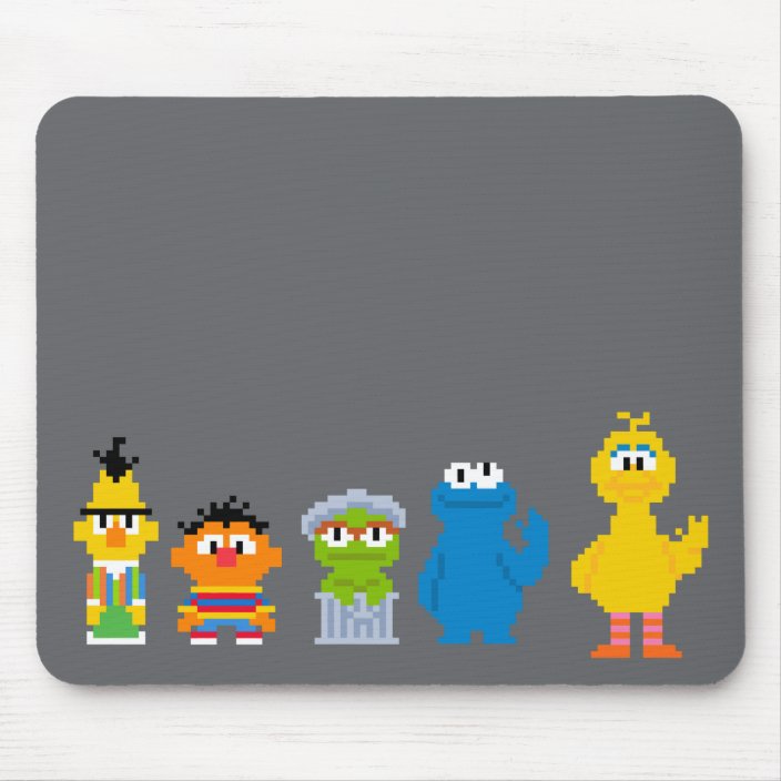 Pixel Sesame Street Characters Mouse Pad | Zazzle.com