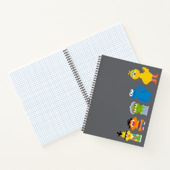 Pixel Sesame Street Characters Notebook | Zazzle