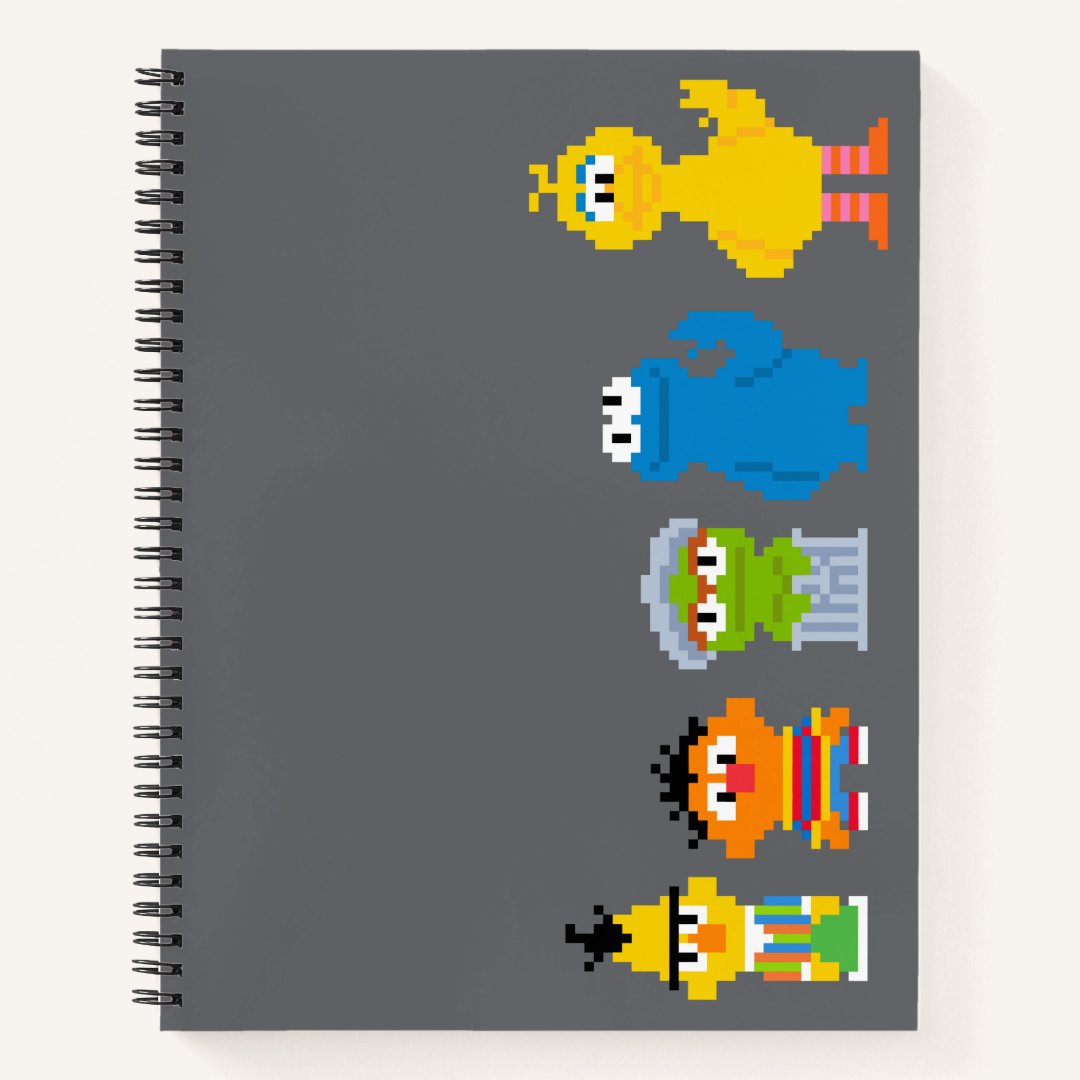 Pixel Sesame Street Characters Notebook | Zazzle