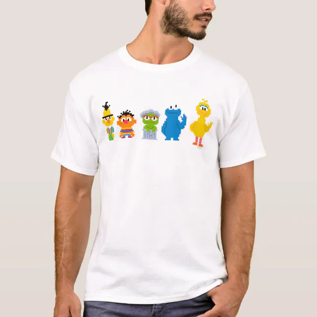 Pixel Sesame Street Characters T-Shirt | Zazzle