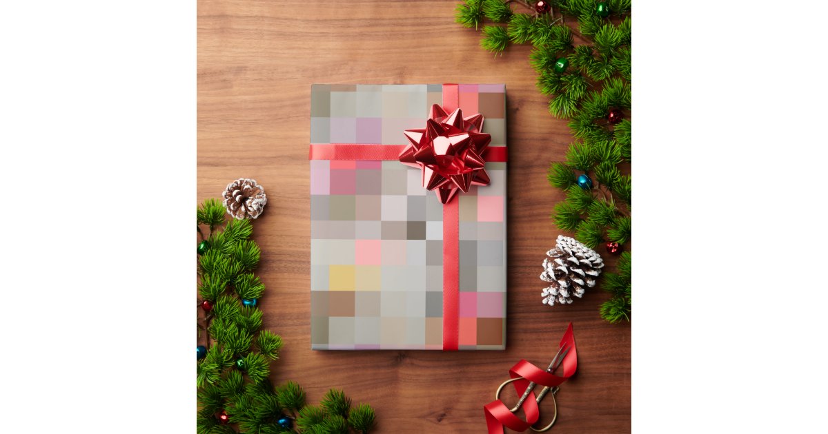 pixel wrapping paper | Zazzle