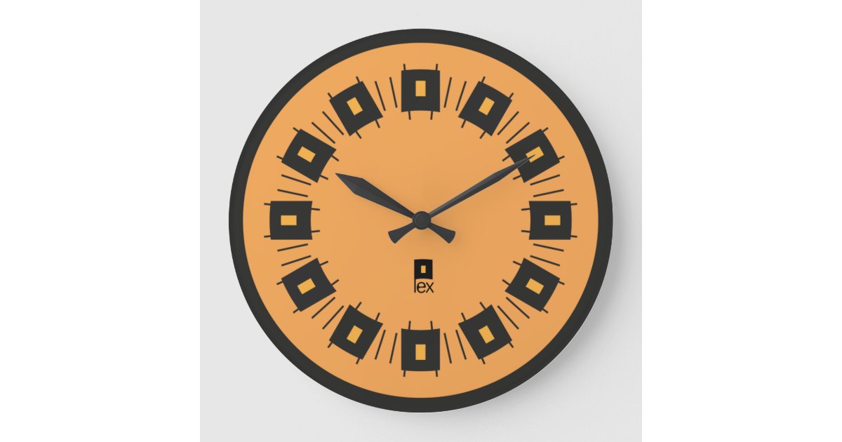 PIXELAT FIRST SERIES LEX by Masanser Large Clock | Zazzle