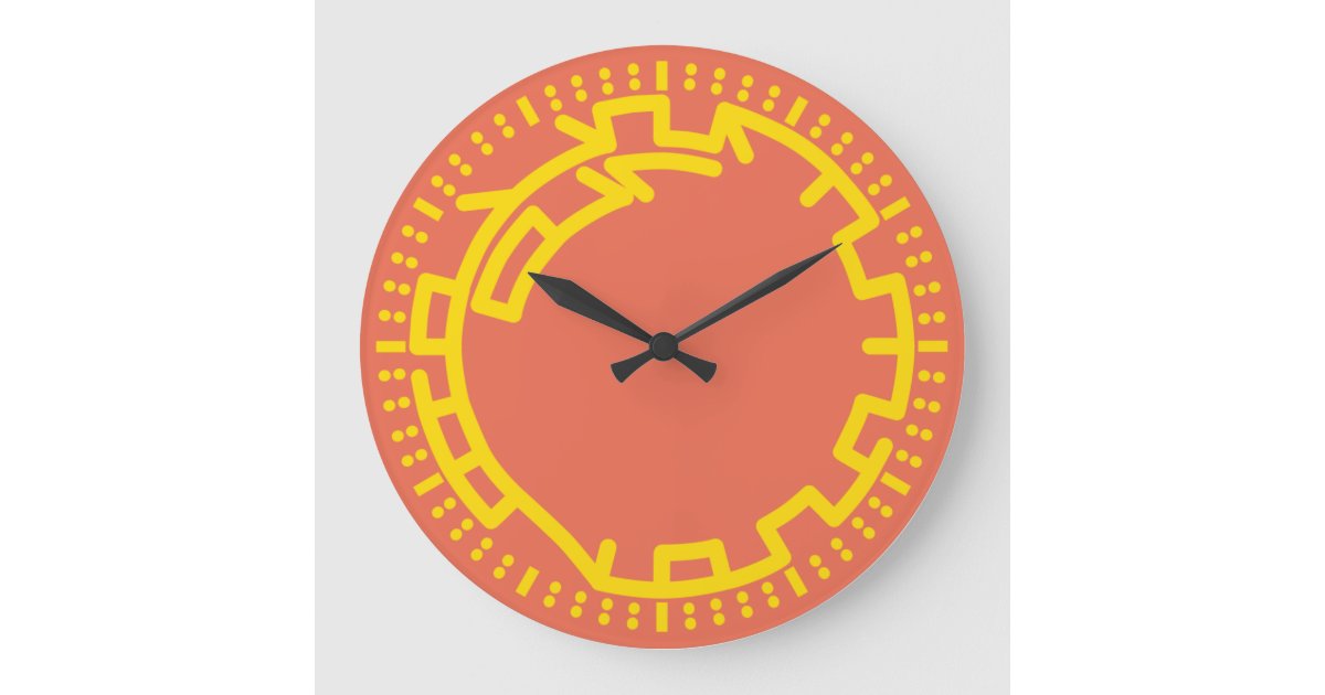 Pixelat prime max chained numbers by Masanser Large Clock | Zazzle