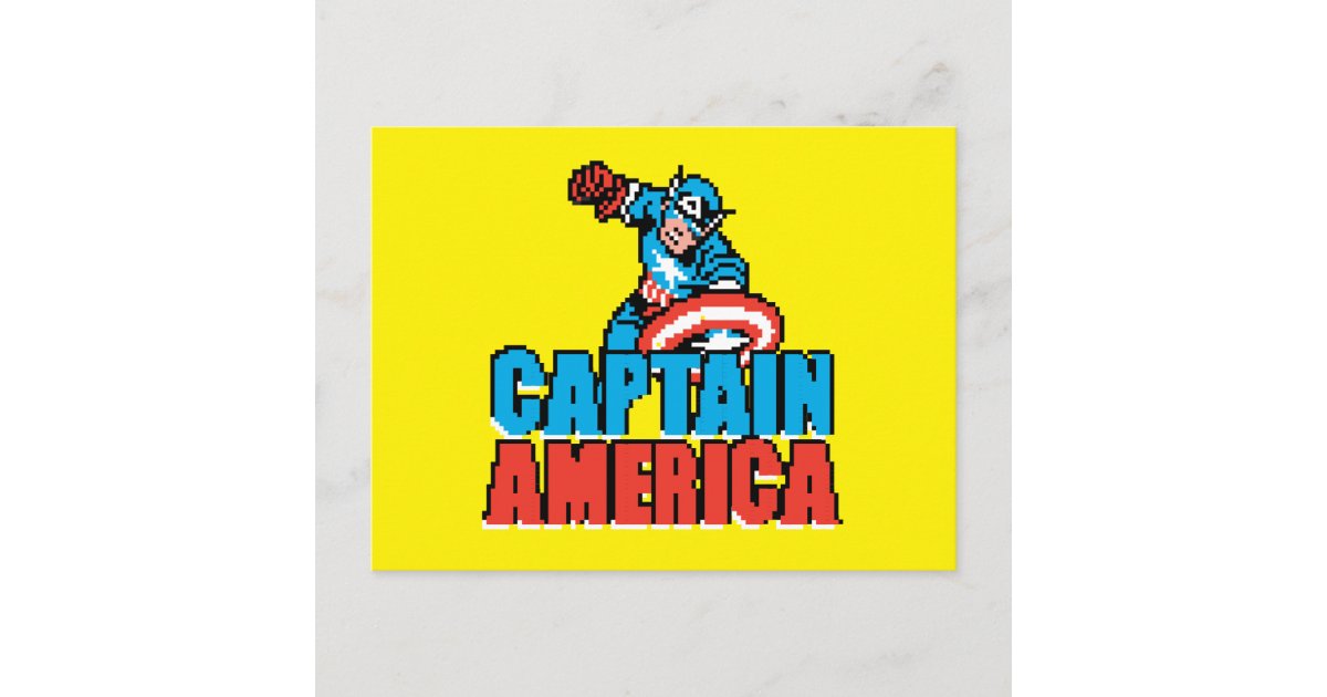 Pixelated Captain America Postcard | Zazzle