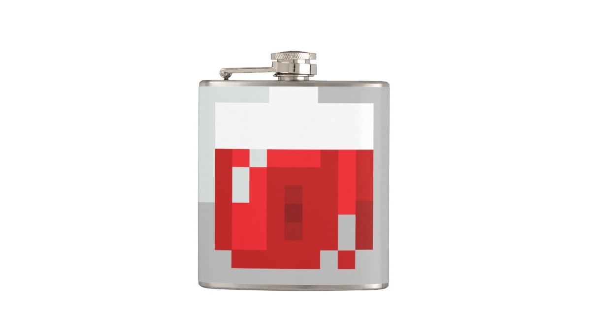 Pixelated Health Potion HP Flask | Zazzle