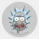 Pixelverse Rick Drooling Head Classic Round Sticker | Zazzle