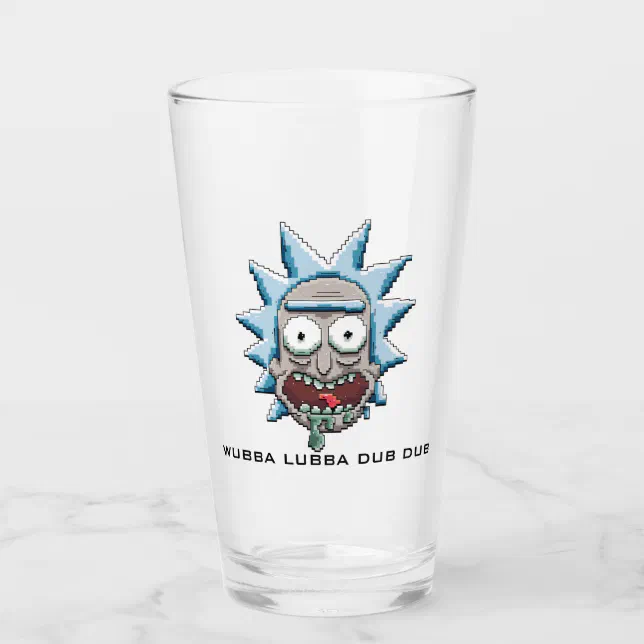 Pixelverse Rick Drooling Head Glass | Zazzle