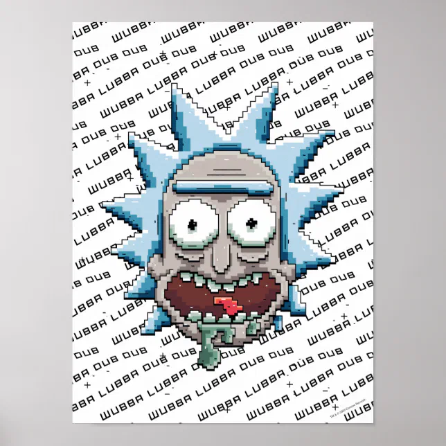 Pixelverse Rick Drooling Head Poster | Zazzle