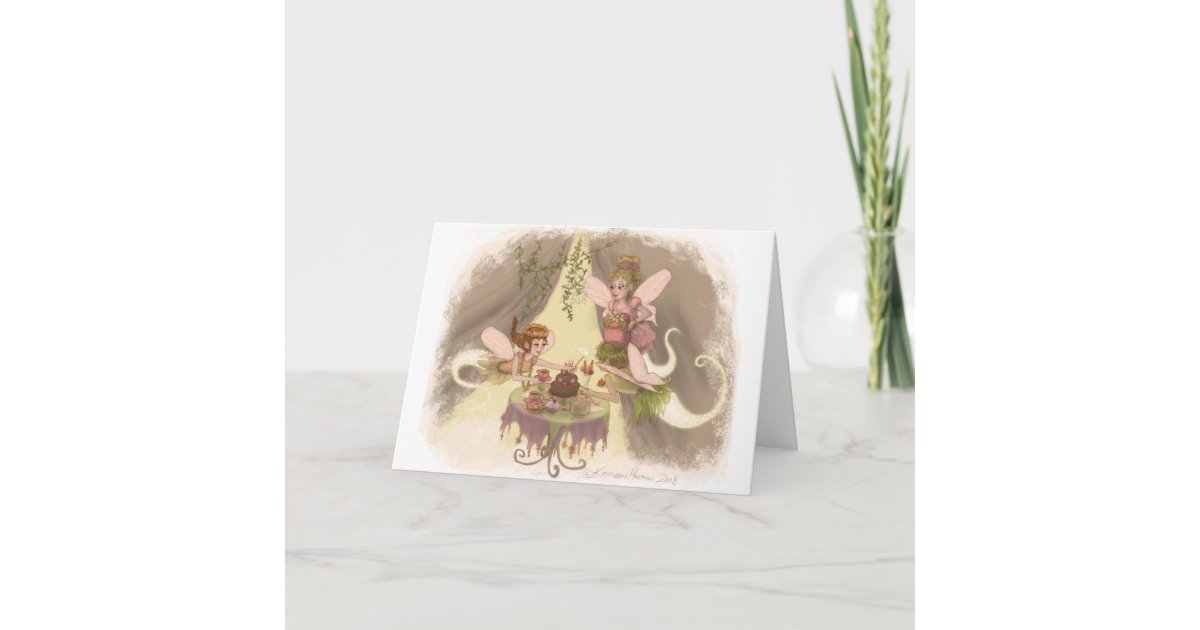 Pixie Tea Party Card | Zazzle