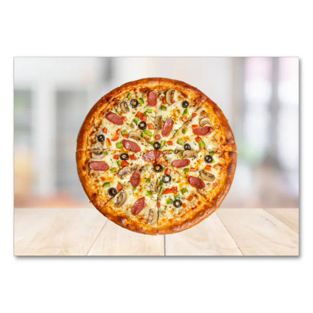 Pizza ABA Tact Labeling Flashcard | Picture Card | Zazzle