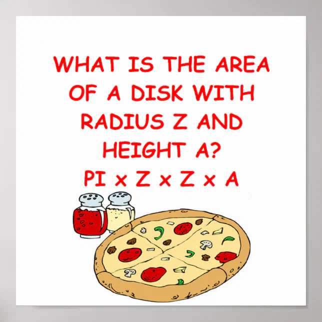 PIZZA and math Poster | Zazzle