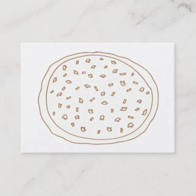 Pizza and toppings Coloring Business Cards | Zazzle