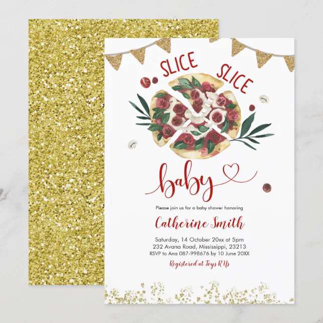 Pizza Baby Shower invitation | Zazzle